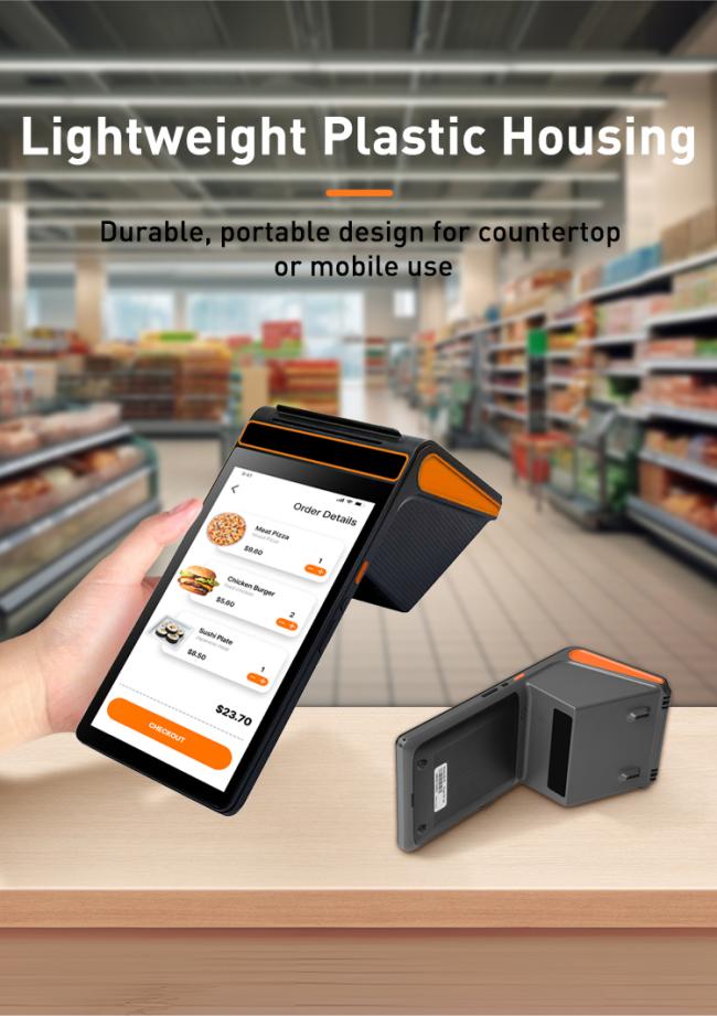 POS tablet showing barcode scanning