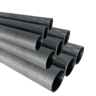 Cina Contenuto di C 98% Tubo in fibra di carbonio personalizzabile con inserto a filo in ottone in acciaio inossidabile in vendita