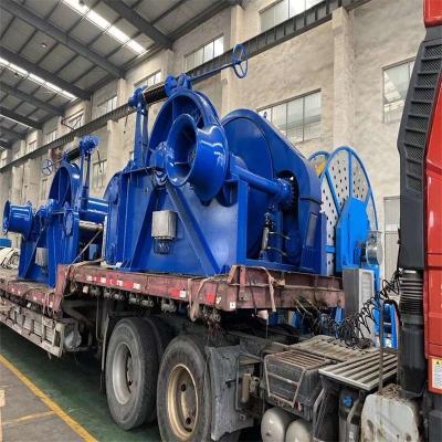 중국 500kN Blue Hydraulic Drum Anchor Winch For Cargo Fishing Ship 판매용