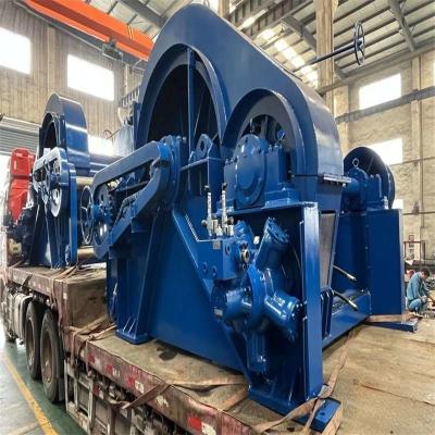 중국 500kN Blue Hydraulic Drum Anchor Winch For Cargo Fishing Ship 판매용