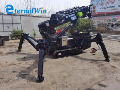 중국 Black Color Telescopic Boom Spider Crane 3 Ton Lifting Capacity 판매용