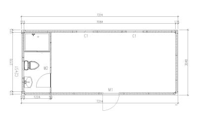 Cina Il flat pack vivente su ordine del contenitore alloggia la casa modulare per il bagno in vendita
