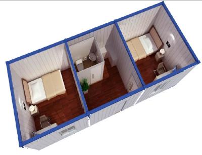 Cina Costruzioni d'acciaio delle Camere del flat pack della camera da letto della porta 2 per la sistemazione del lavoro in vendita