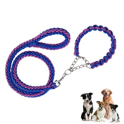 China Premium Comfortable Woven Dog Collar And Leash Set With Anti Shock Design en venta