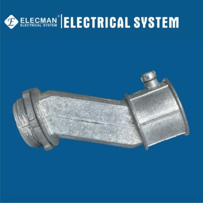 中国 1つはタイプを囲むためにEMTの水路の付属品のオフセット コネクターの止めねじEMTの水路を亜鉛でメッキする 販売のため