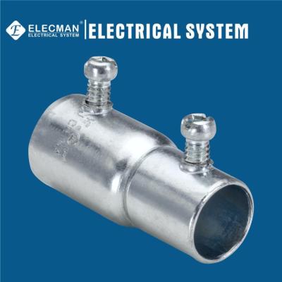 Cina Il tipo UL della vite di fissaggio degli accoppiamenti rigidi dell'acciaio EMT To Unthreaded IMC di pollice di 1/2 ha elencato in vendita