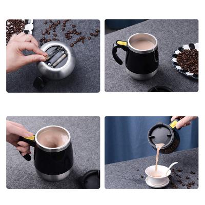 Chine 1 tasse double isolée auto-agitant tasse électrique paresseuse mélange automatique en acier inoxydable tasse de café de voyage à vendre