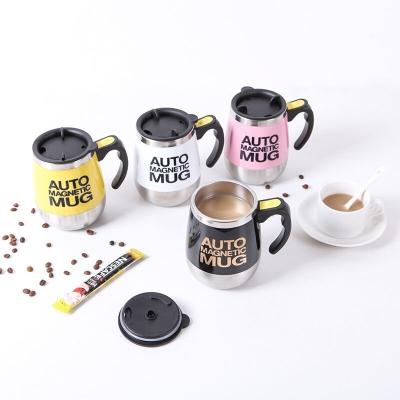 Chine 1 tasse double isolée auto-agitant tasse électrique paresseuse mélange automatique en acier inoxydable tasse de café de voyage à vendre