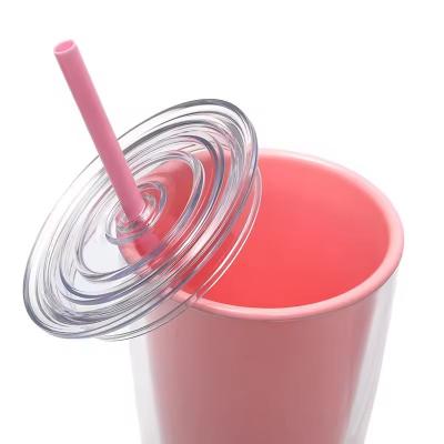 Κίνα Μεγάλη Κούπα κοιλιάς 24oz διπλό τοίχωμα πλαστικό μπουκάλι νερού με άχυρο και προσαρμοσμένο χρώμα προς πώληση