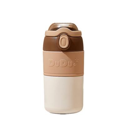 Chine Cadeaux d'affaires De haute qualité Bouteille d'eau en acier inoxydable à double paroi avec tasse de paille à vendre