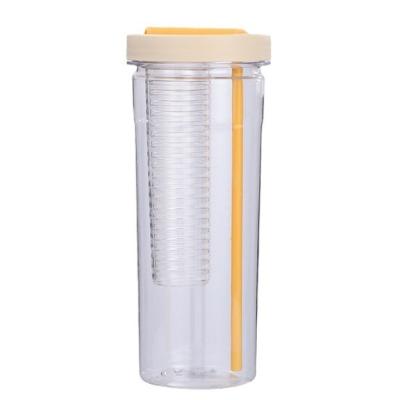 Chine Bouteille d'eau potable de paille portable en extérieur à grande capacité, tasse avec bar à thé en plastique à vendre