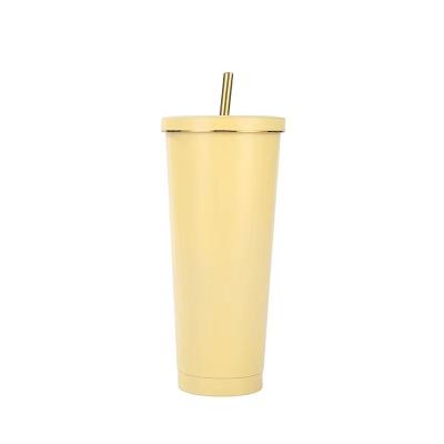 Chine Coupe à paille en acier inoxydable 304 chaud Coupe à café sous vide de grande capacité avec couleur personnalisée à vendre