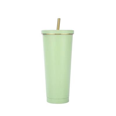 Chine Coupe à paille en acier inoxydable 304 chaud Coupe à café sous vide de grande capacité avec couleur personnalisée à vendre