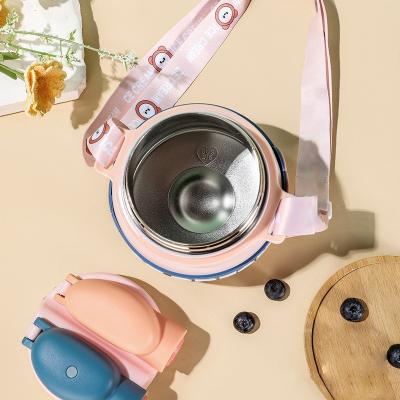중국 생산 어린이 컵 휴대용 테르모스 850ml 스테인레스 스틸 물병 빨대 판매용