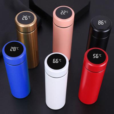 Chine Normalement Intelligente Digitale Thermomètre à vide à vide isolée 500 ml Bouteille d'eau en acier inoxydable Couleur aléatoire à vendre