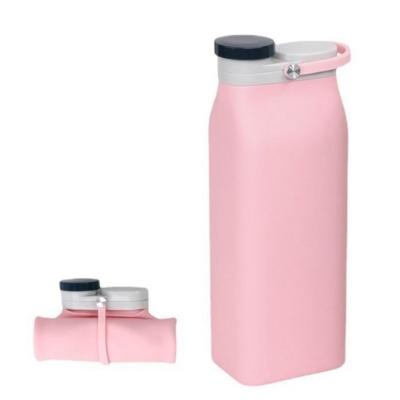 중국 접이식 400ml/600ml 실리콘 물병 야외 여행 및 활동에서 필수품 판매용