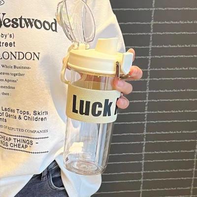 Κίνα Υψηλή εμφάνιση 600ml πλαστικό φορητό τυχερό απλό άχυρο αθλητικά ταξίδια φλιτζάνι καφέ προς πώληση