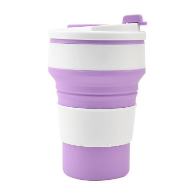 중국 휴대용 접이식 캠핑 머그 350ml/500ml 야외 여행용 가볍고 내구성 판매용