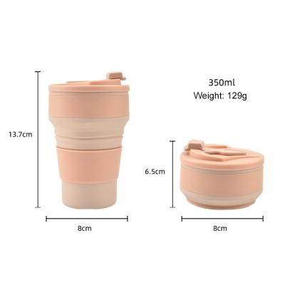 중국 휴대용 접이식 캠핑 머그 350ml/500ml 야외 여행용 가볍고 내구성 판매용