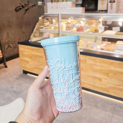 Κίνα Δύο τοίχοι 550 ml Bpa Free Glitter παγωτό Tumbler για ταξιδιωτικό φιλικό προς πώληση