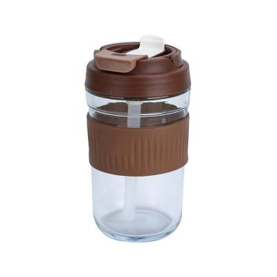 중국 400ml/550ml 다기능 유리 용품 누출 방지 귀여운 유리 커피 컵 판매용