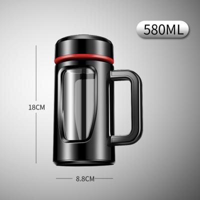 중국 여행 및 야외 활동용 580Ml 맑은 유리 음료수 병 판매용