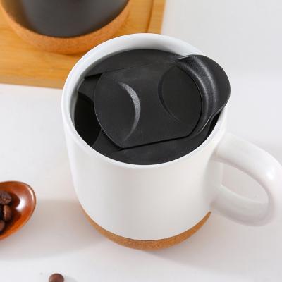 중국 음료용품 종류 MUGS 목재 바닥과 함께 수플리메이션 창의적인 대나무 목재 세라믹 커피 머그 판매용
