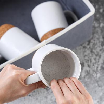 중국 음료용품 종류 MUGS 목재 바닥과 함께 수플리메이션 창의적인 대나무 목재 세라믹 커피 머그 판매용