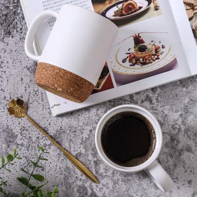 중국 음료용품 종류 MUGS 목재 바닥과 함께 수플리메이션 창의적인 대나무 목재 세라믹 커피 머그 판매용