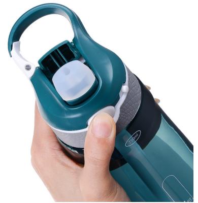 Chine Bouteille d'eau de 750 ml pour voyages sportifs en plein air avec marqueur d'heure et silicone alimentaire Tritan à vendre