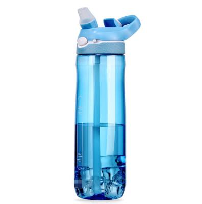 Chine Bouteille d'eau de 750 ml pour voyages sportifs en plein air avec marqueur d'heure et silicone alimentaire Tritan à vendre