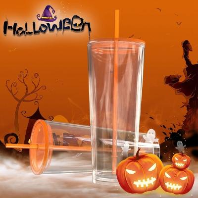 Κίνα 710ml καθαρό μπουκάλι νερού 24oz πλαστικό tumblers με κάλυμμα και άχυρο για την περίσταση του πάρτι προς πώληση