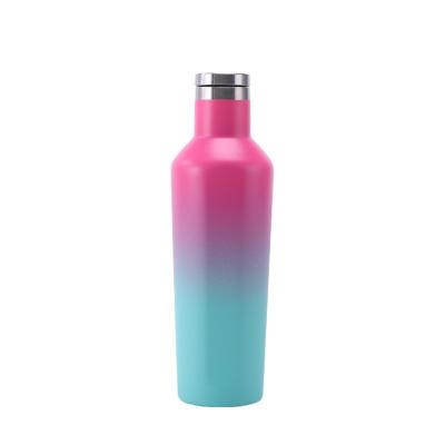Κίνα 500 ml φιάλη θερμότητας από ανοξείδωτο χάλυβα χρώμα κλίσης ταξίδι αθλητικά ποτήρια νερού με κάλυμμα προς πώληση