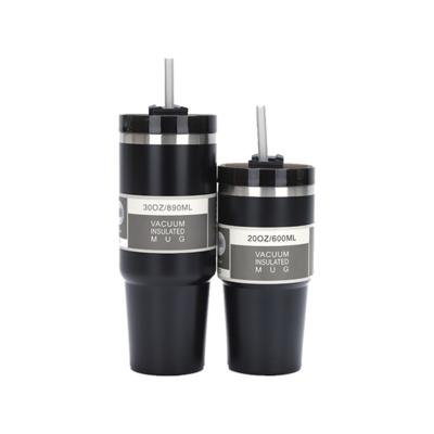 Chine 20 oz/30 oz tasse en acier inoxydable mode Portable Voyage Sport Bouteille d'eau avec paille Direct à vendre