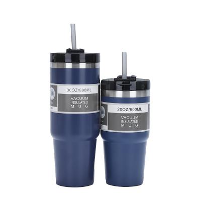Chine 20 oz/30 oz tasse en acier inoxydable mode Portable Voyage Sport Bouteille d'eau avec paille Direct à vendre