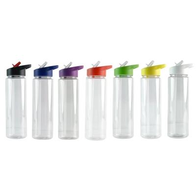 중국 750ml 투명한 플라스틱 스포츠 여행 물병 끓는 물 투명한 판매용