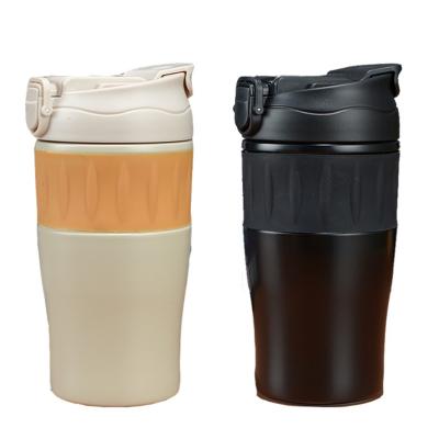 중국 500ML 가루와 함께 휴대용 스테인레스 스틸 커피 머그 누출 방지 여행 머그 단열 판매용