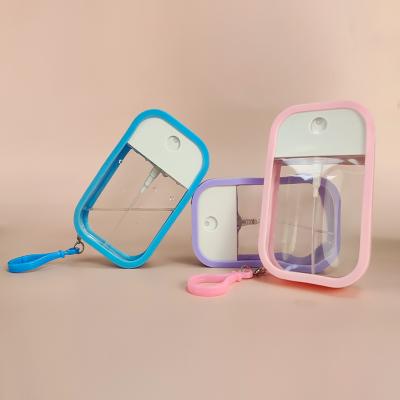 China Portable 38ml 45ml 50ml Credit Card square Plastic Perfume Atomiser Fresh Breath Mouth Spray Bottle for sale