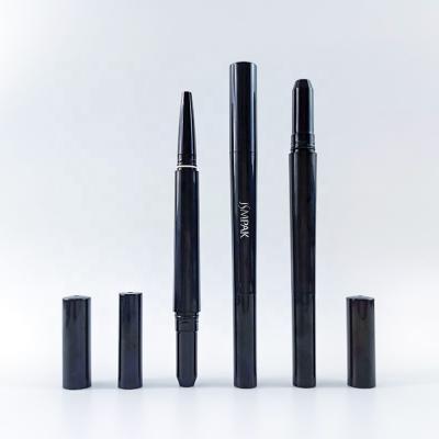 China Custom Plastic Two Sided Eyeshadow Stick Empty Twist up Lip Balm Tube Packaging Lipstick Pen for sale