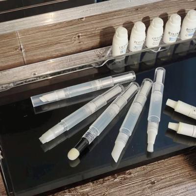 China 1.5ml 2ml 4ml Hot Sale Empty Clear Twist Pen Cuticle Oil Twist Pen Plastic Lip Gloss Container with Brush Tip for sale