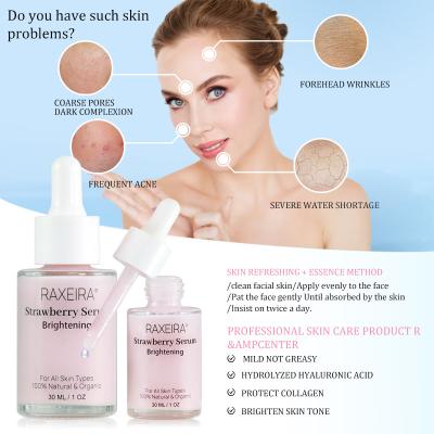 Chine Marque de distributeur éclairant le sérum organique de fraise de soin de visage pour des femmes à vendre