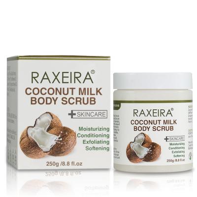 Chine Le corps organique naturel de soins de la peau frottent le nettoyage profond s'exfolient le corps de lait de noix de coco de peau frottent à vendre