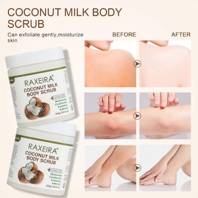 Chine Le corps organique naturel de soins de la peau frottent le nettoyage profond s'exfolient le corps de lait de noix de coco de peau frottent à vendre