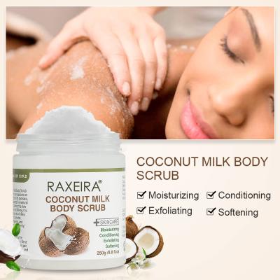Chine Le corps organique naturel de soins de la peau frottent le nettoyage profond s'exfolient le corps de lait de noix de coco de peau frottent à vendre