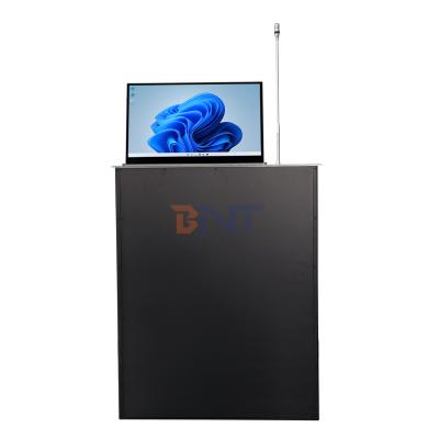 China Automatic Motorized Computer Monitor Lift Mechanism Hidden Flip-Up Screen for Board Table for Presentation Video Translation for sale