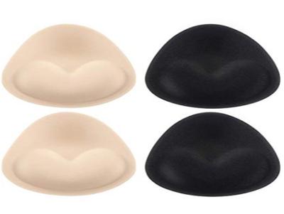 China Niris Lingerie Black White Beige Triangle Sponge Bra pad Swimsuit Enhancer Removeable Push Up Bikini Bra pad for sale