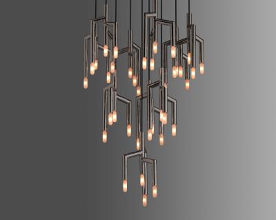 China RAMEAU Modern 10-Light Circular Chandelier with Adjustable Height and Warm White Light for sale