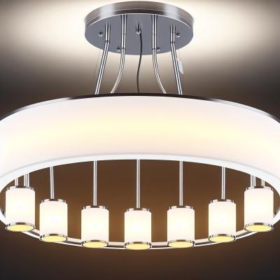 China RAMEAU Modern 10-Light Circular Chandelier with Adjustable Height and Warm White Light for sale