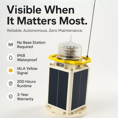 Κίνα Όλα σε ένα 5-8nm Ορατότητα AIS Ηλιακοί Φάροι Θαλάσσης LED Φωτισμός Ναυσιπλοΐας IP68 Αδιάβροχο προς πώληση