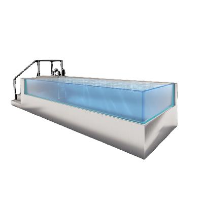 Cina 100% PMMA vergine Acrilico importato piscina infinita Container di spedizione scuola in vendita